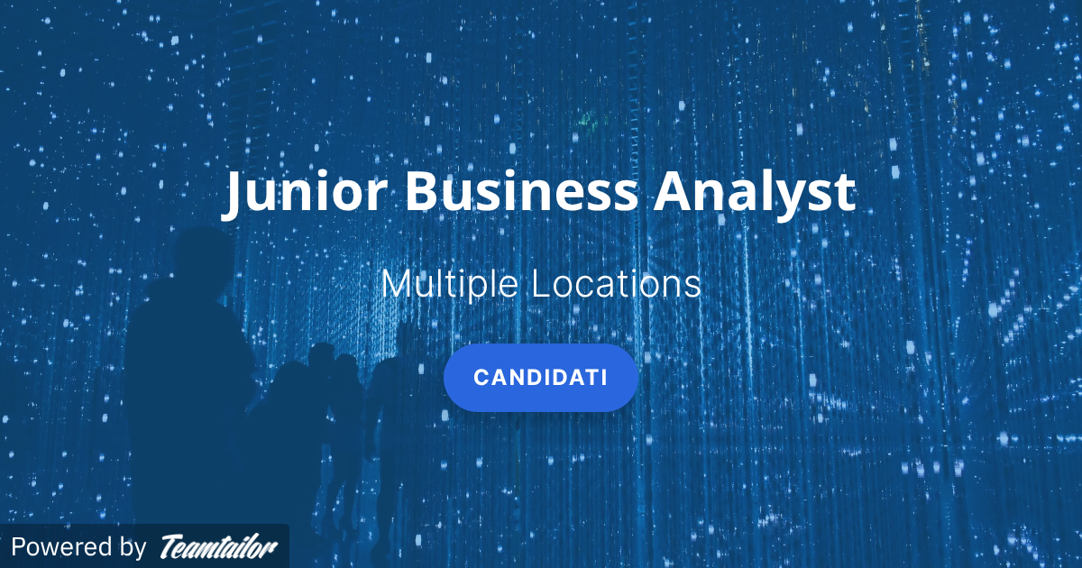 Junior Business Analyst - SDG Group