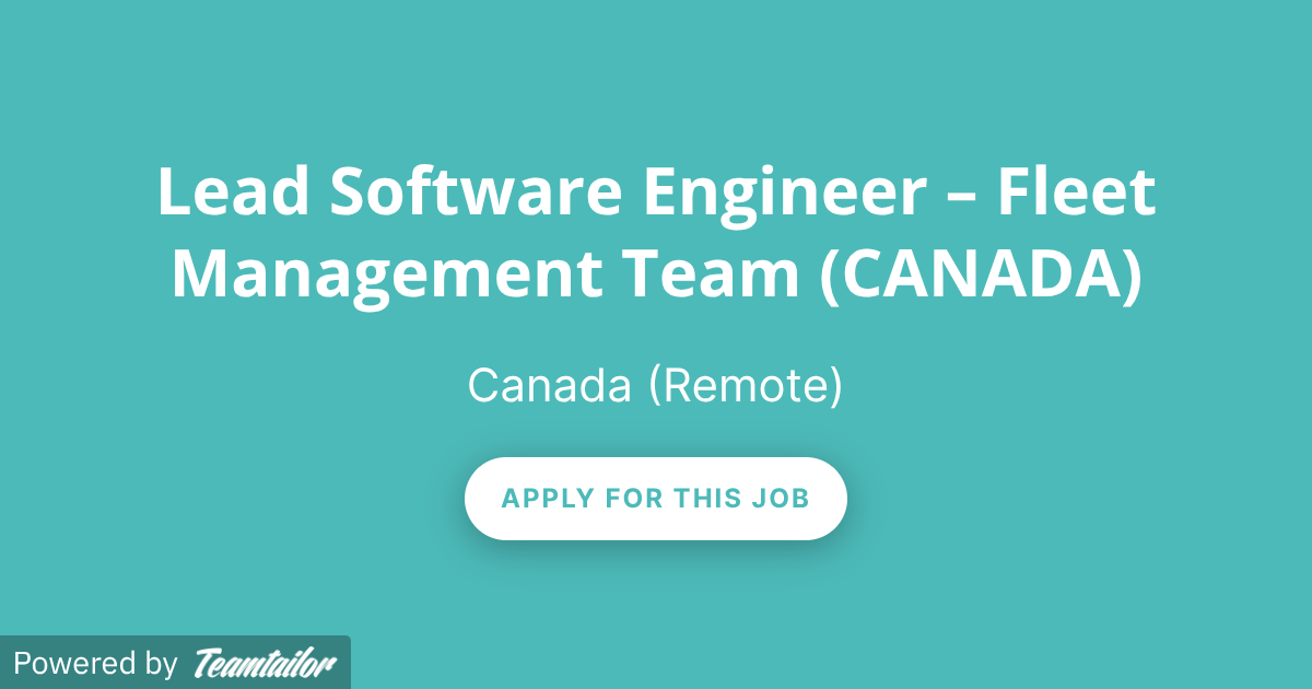 Lead Software Engineer – Fleet Management Team (CANADA) - SafelyYou