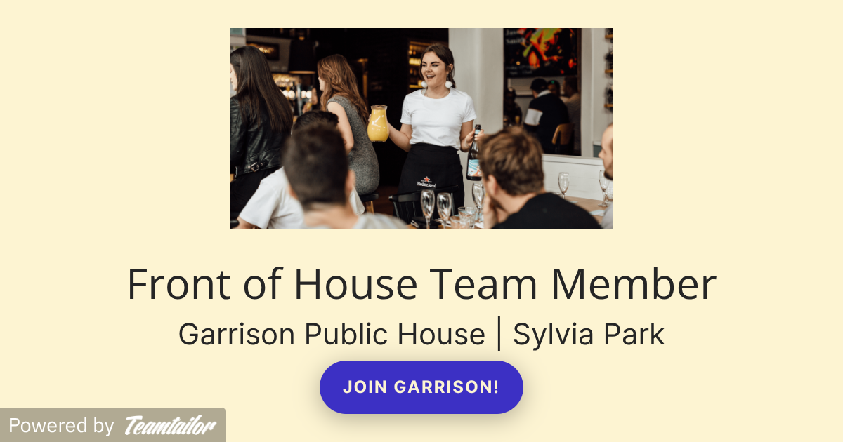Front of House Team Member - Star Group