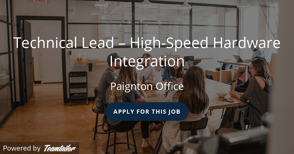 Technical Lead – High-Speed Hardware Integration - Oriole Networks