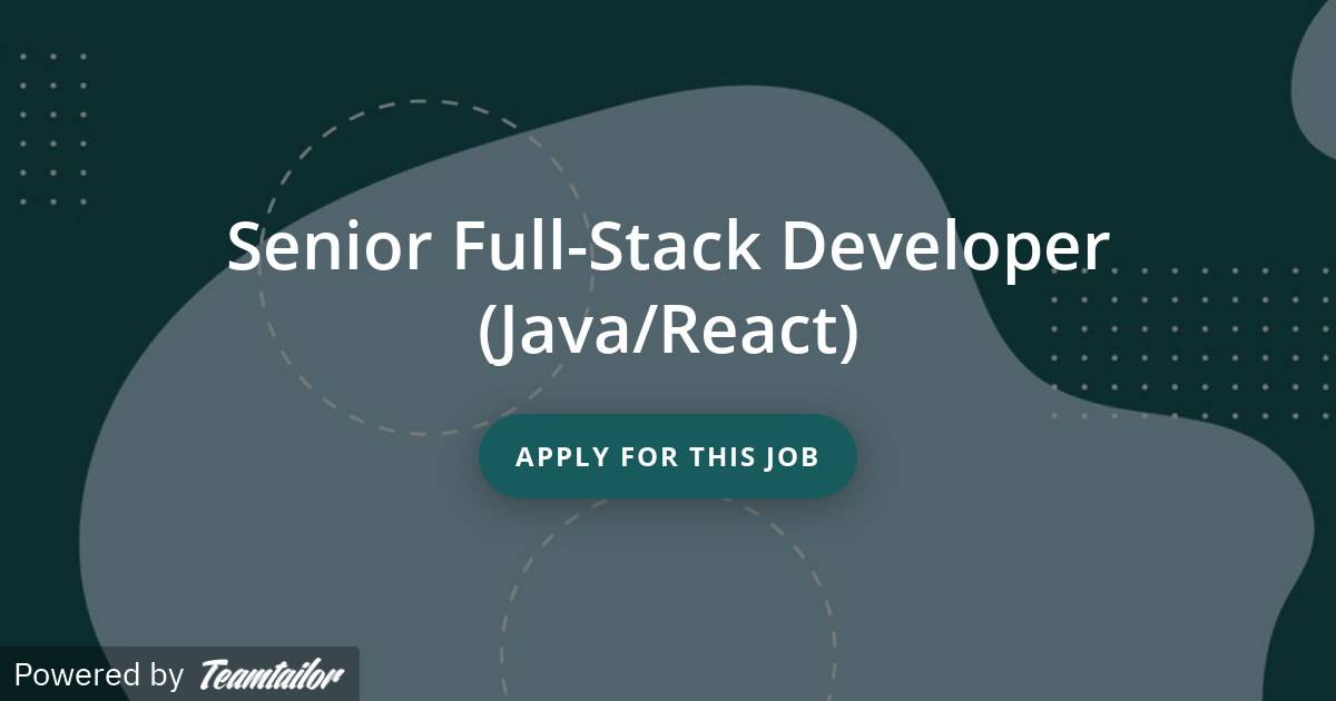 Senior Full-Stack Developer (Java/React) - Teamcubate ApS