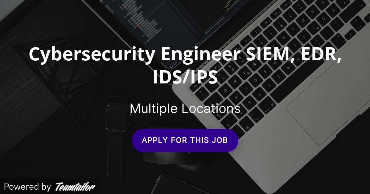 Cybersecurity Engineer SIEM, EDR, IDS/IPS - Infotree Global Solutions