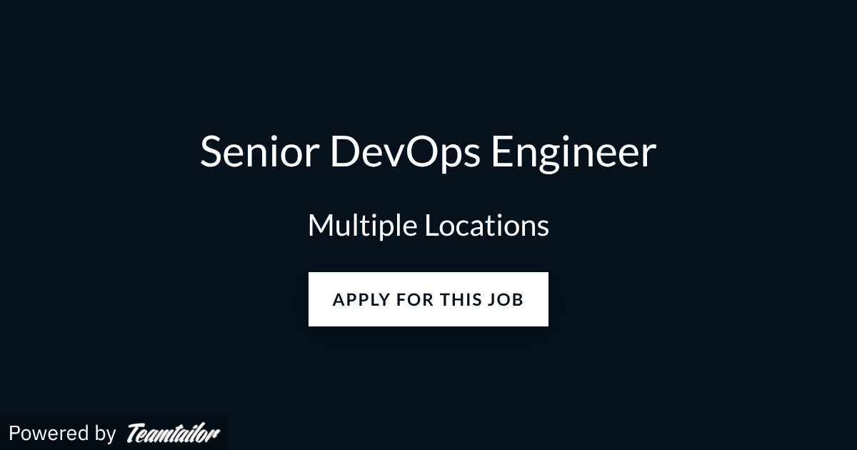 Senior DevOps Engineer - Imaginary Cloud