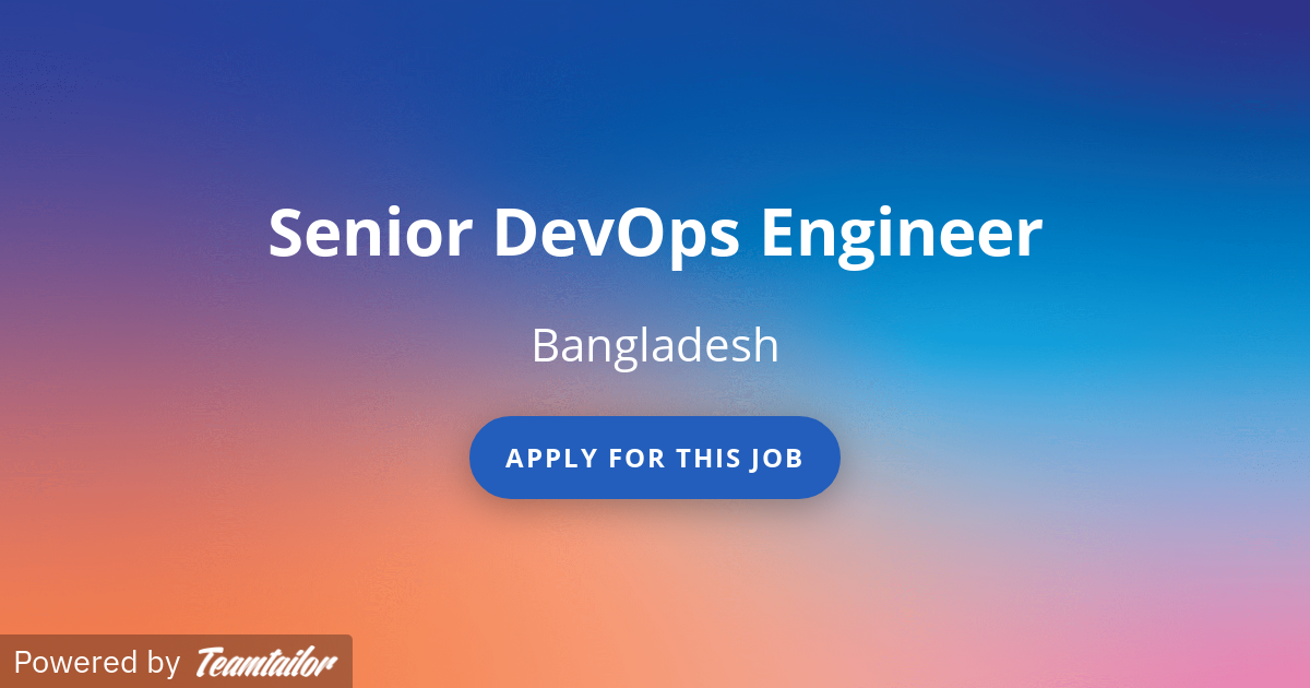 Senior DevOps Engineer - Webb Fontaine Group