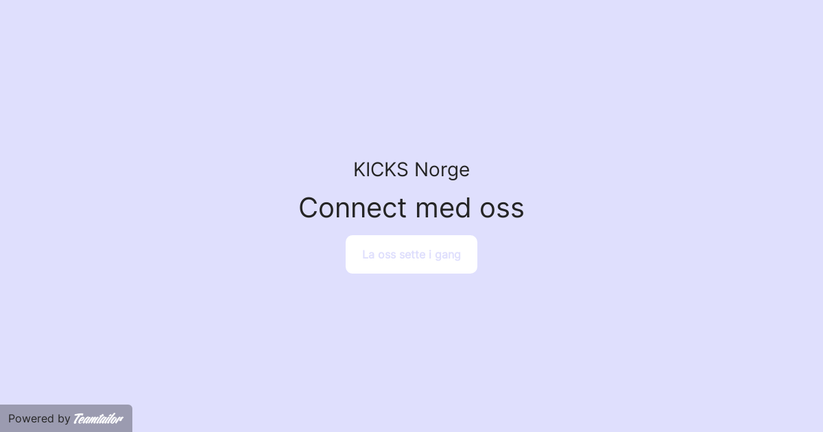KICKS Norge – Connect