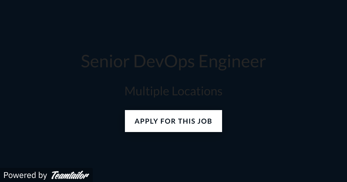 Senior DevOps Engineer - Imaginary Cloud