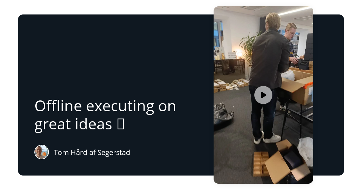 Offline executing on great ideas 😅 - Team stories - Daniel Wellington