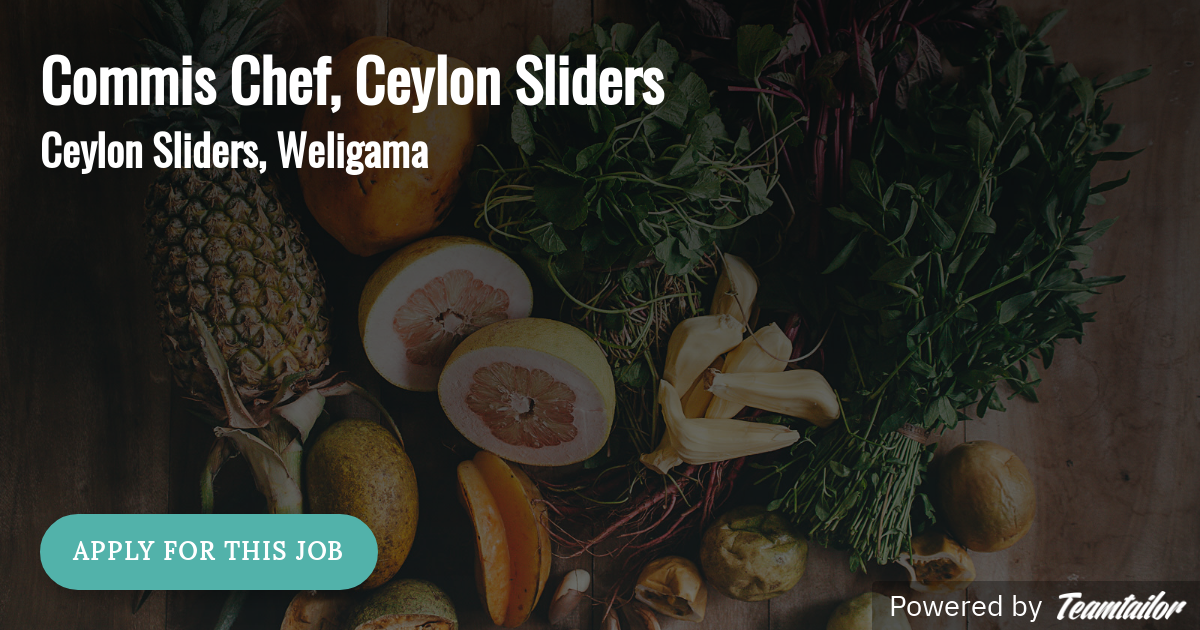 Commis Chef, Ceylon Sliders - Sunshinestories