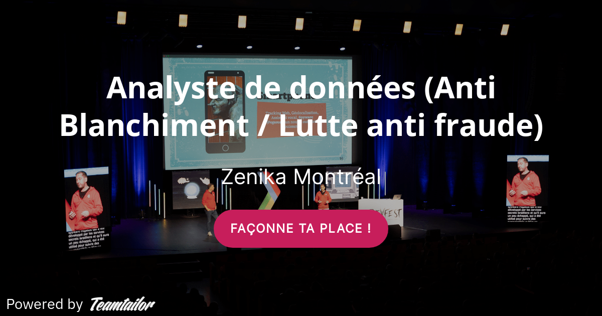 Analyste de données (Anti Blanchiment / Lutte anti fraude) - Zenika