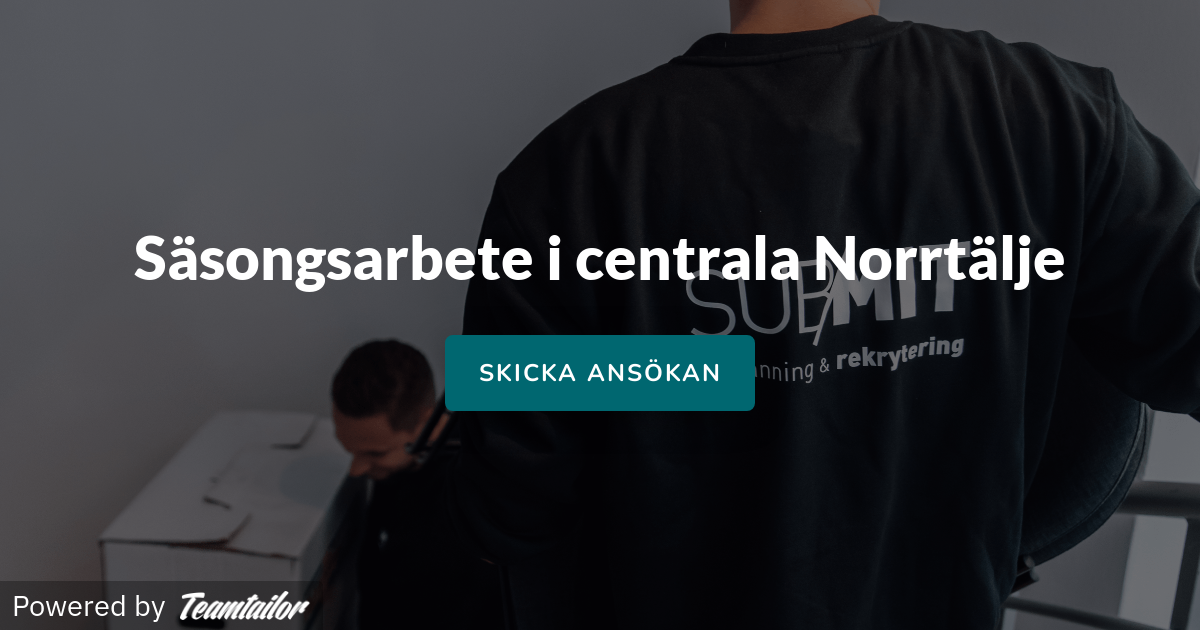 Säsongsarbete i centrala Norrtälje - Submit Bemanning