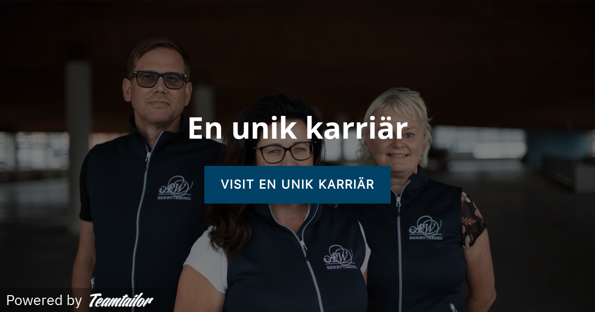 En unik karriär - AW Rekrytering & HR