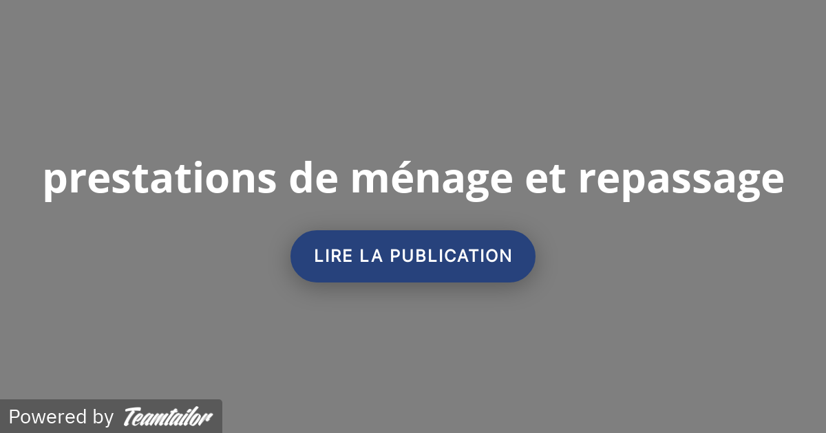 Nos métiers - Publications - MERCI PLUS