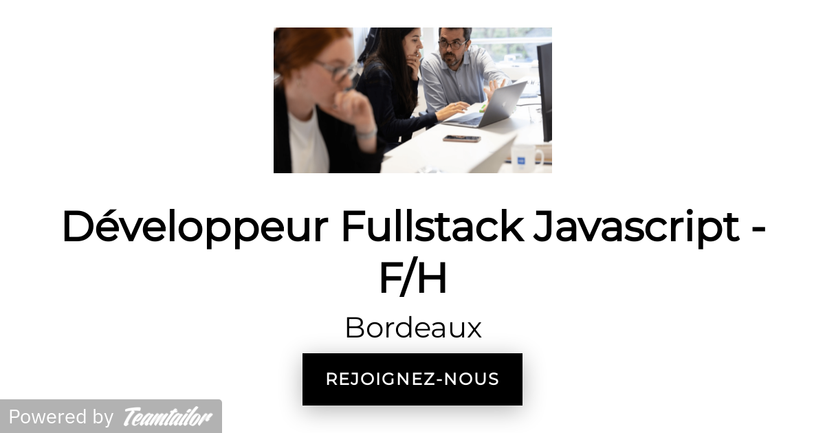 Développeur Fullstack Javascript - F/H - Niji