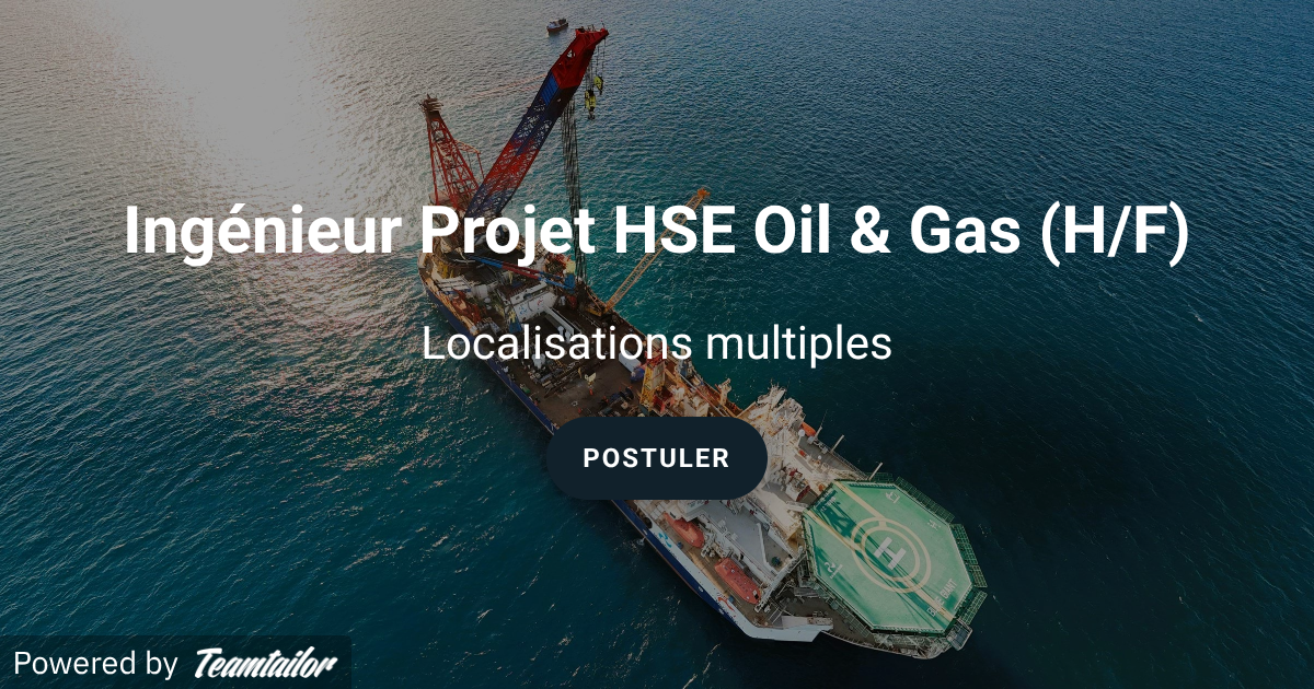 Ingénieur Projet HSE Oil & Gas (H/F) - Aptitude Experts
