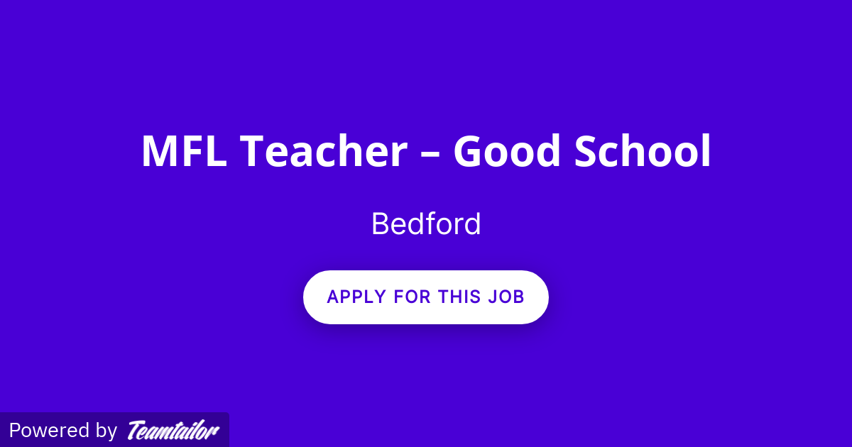 MFL Teacher – Good School - Wayman Learning Trust