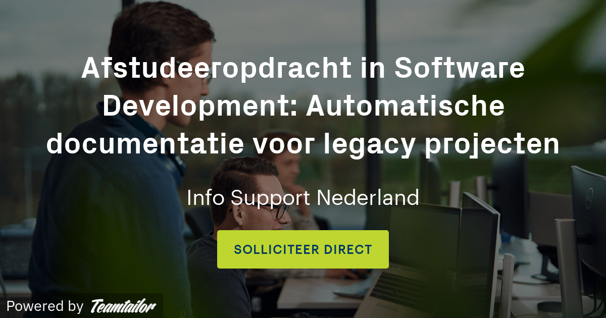 Afstudeeropdracht in Software Development: Automatische documentatie ...