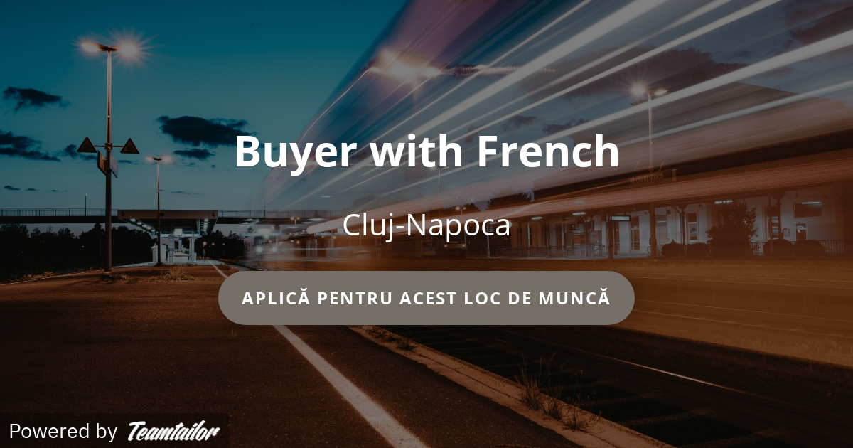Buyer with French - Sales Consulting