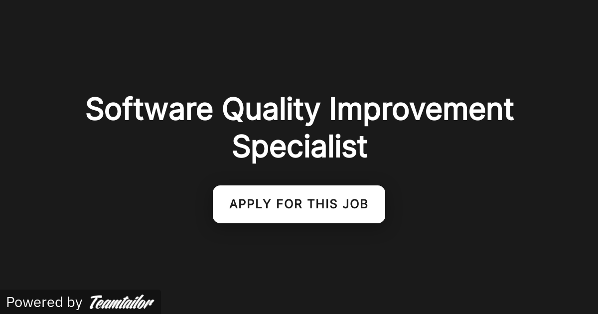 Software Quality Improvement Specialist - Sensofusion