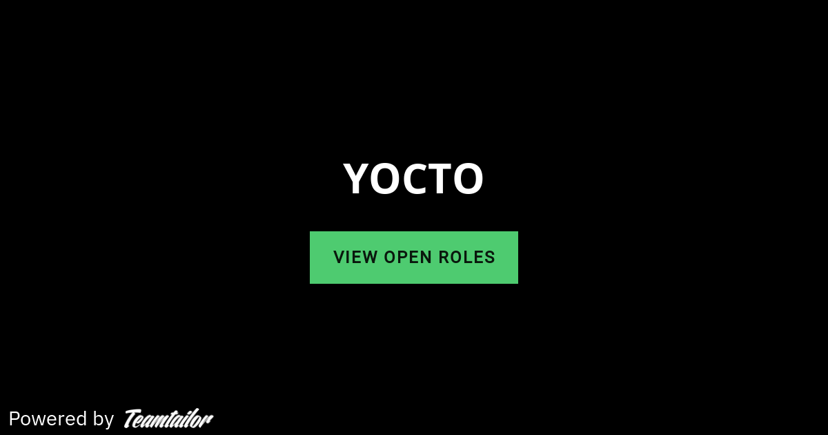 Do your life's best work - YOCTO