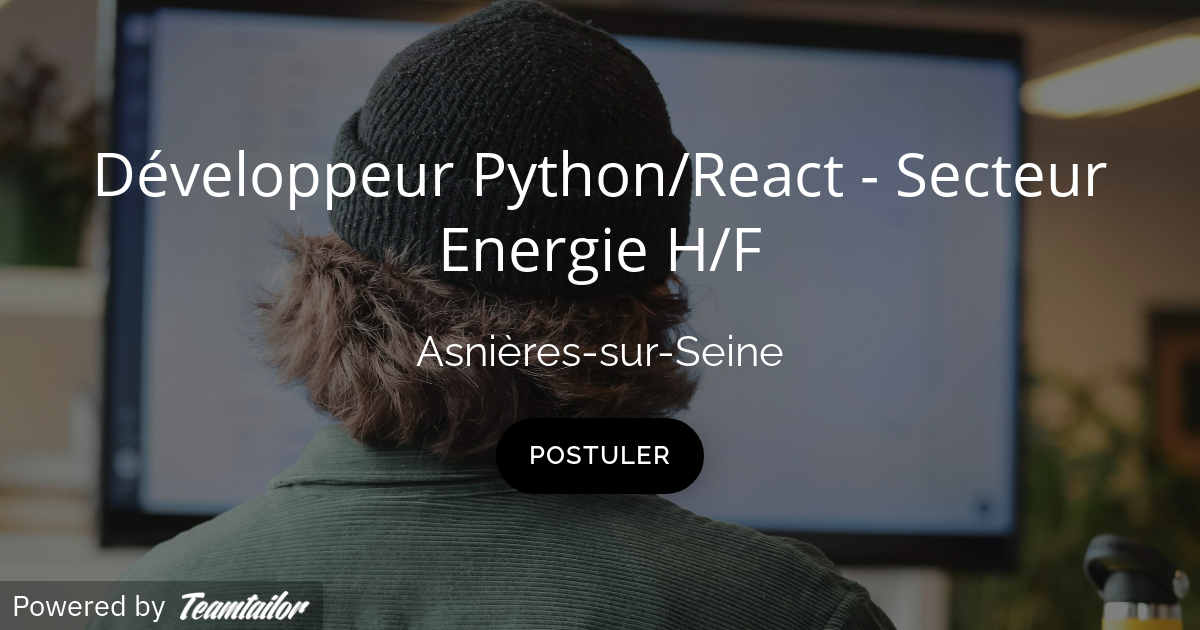Développeur Python/React - Secteur Energie H/F - Smile Group