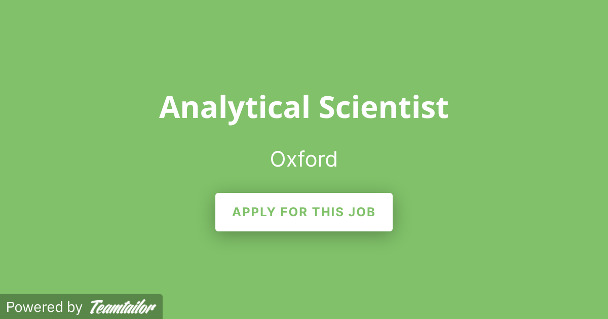 Analytical Scientist - Cranleigh STEM