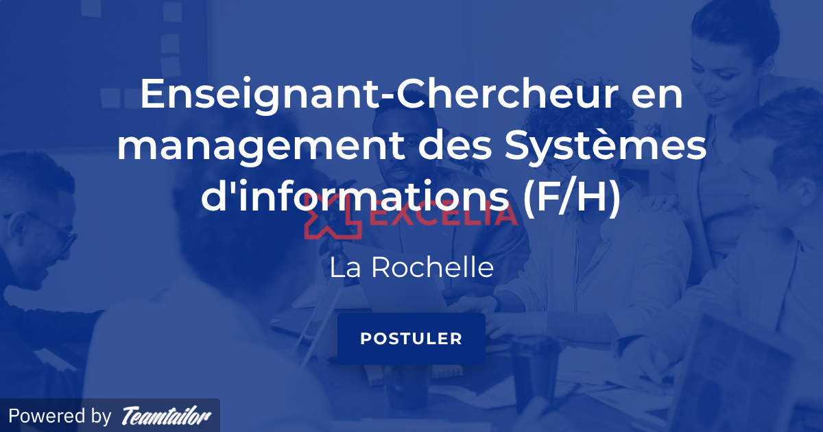 Enseignant-Chercheur en management des Systèmes d'informations (F/H ...