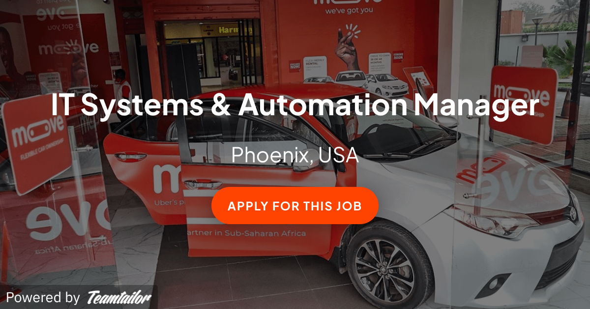 IT Systems & Automation Manager - Moove