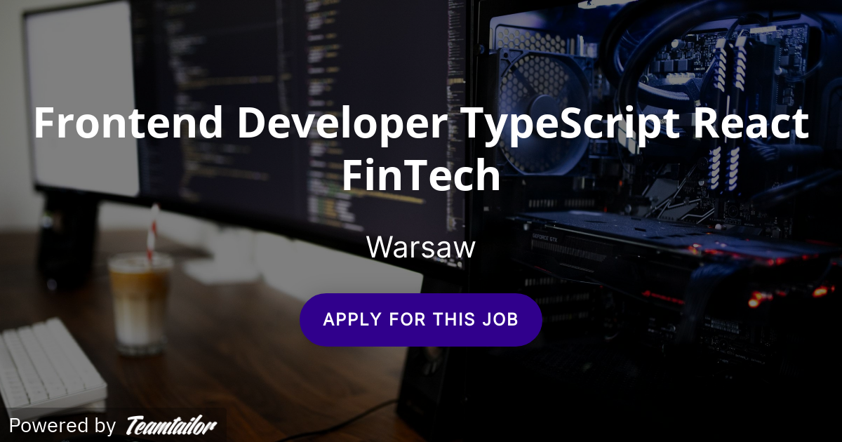 Frontend Developer Typescript React Fintech Infotree Global Solutions 