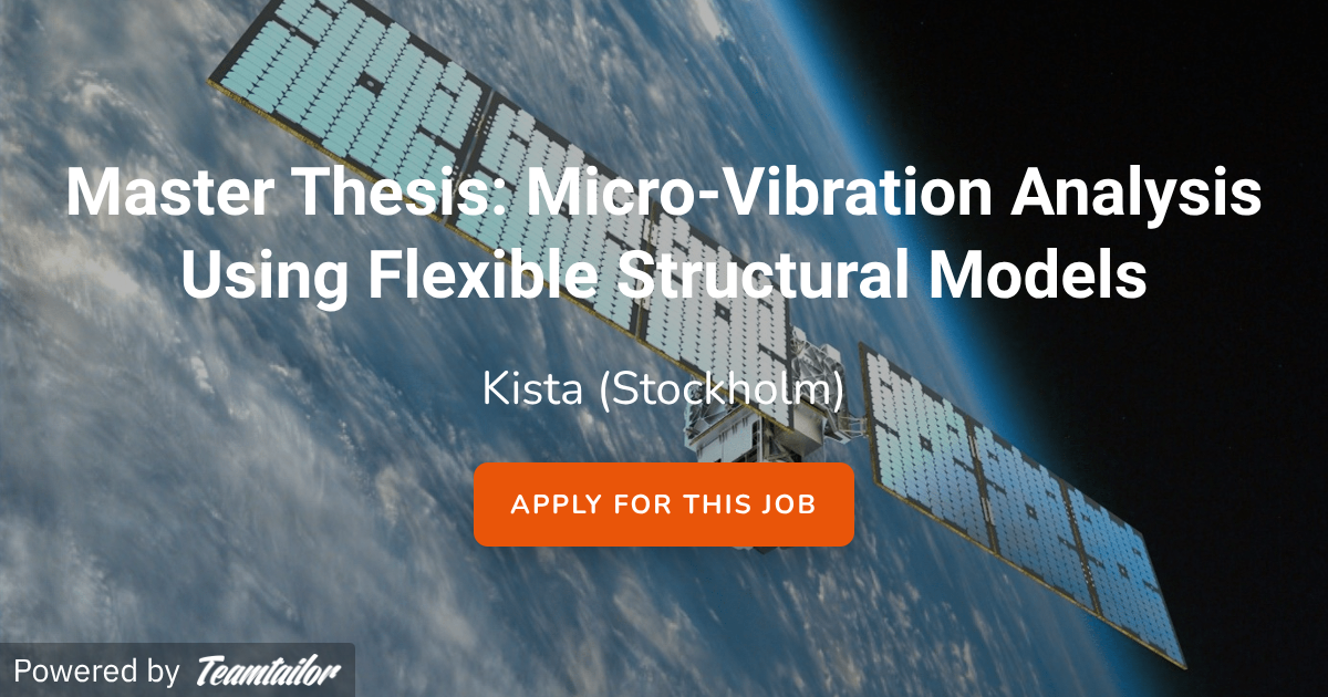 Master Thesis: Micro-Vibration Analysis Using Flexible Structural ...