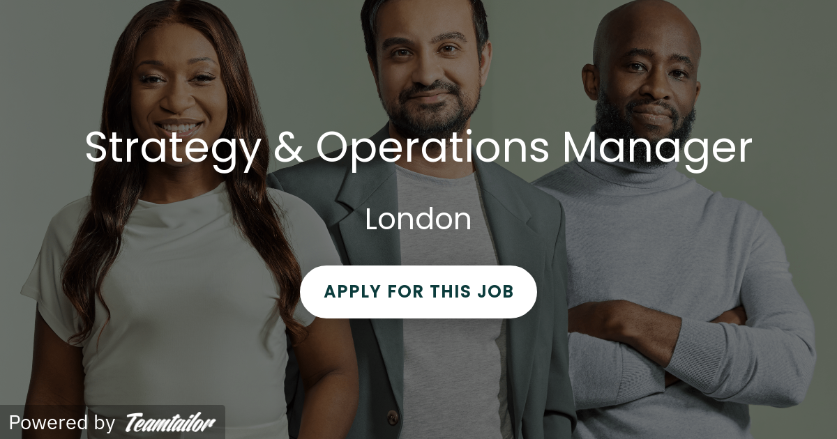 Strategy & Operations Manager - MANUAL