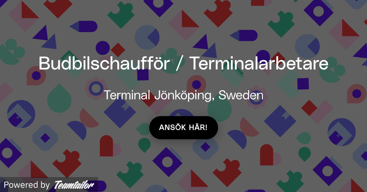 Budbilschaufför / Terminalarbetare - Instabee