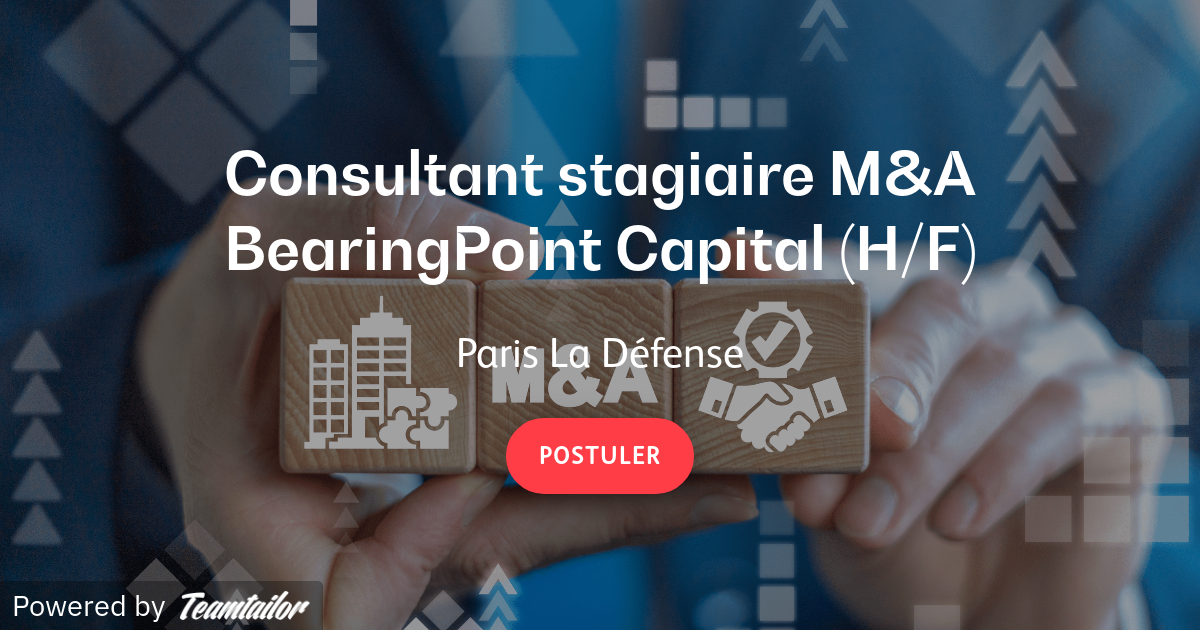 Consultant stagiaire M&A BearingPoint Capital (H/F) - BearingPoint France