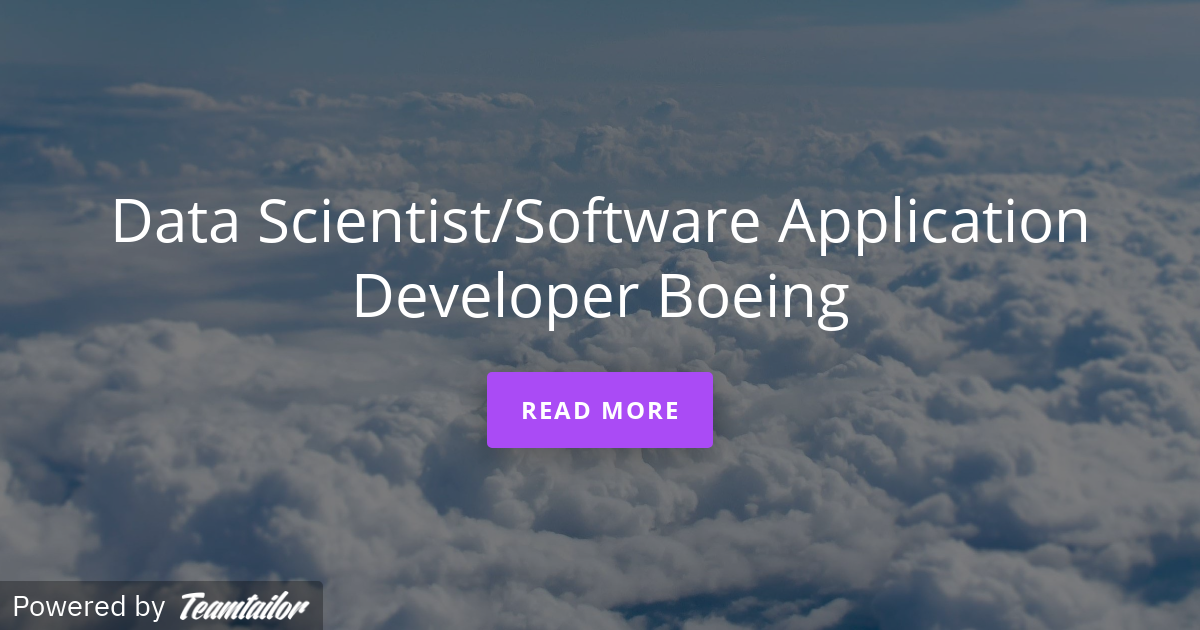 Data Scientist/Software Application Developer Boeing - NEXER TECH TALENT