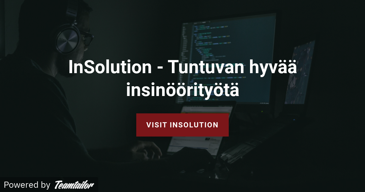 InSolution - Tuntuvan hyvää insinöörityötä - InSolution Oy