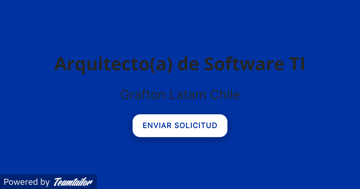 Arquitecto(a) de Software TI - Grafton Latam