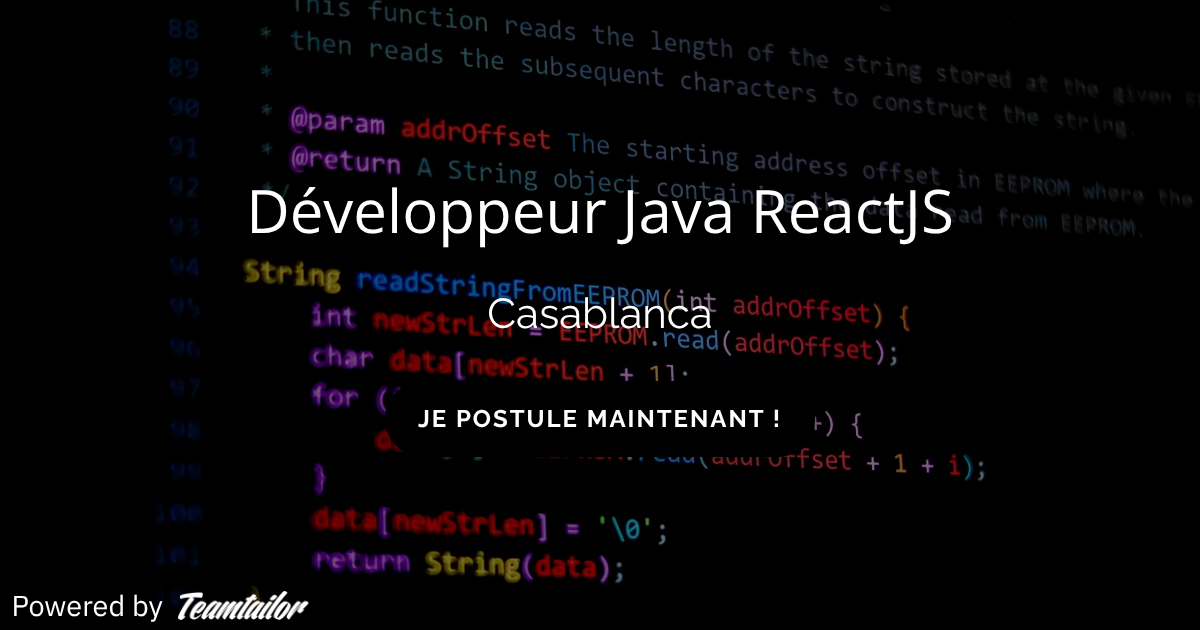 Développeur Java ReactJS - Smile Group