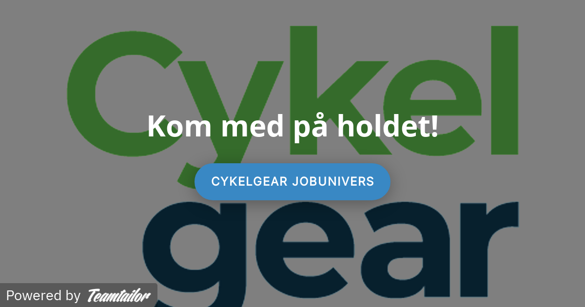 Ledige job hos Cykelgear - Cykelgear