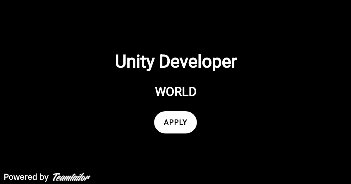 Unity Developer - TapNation