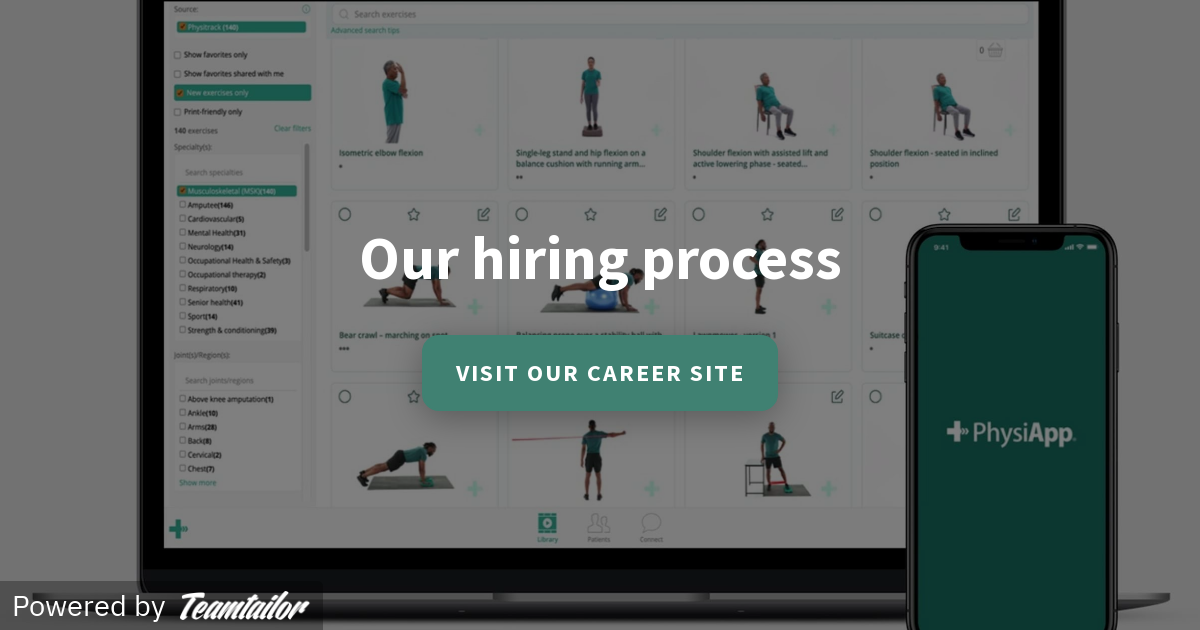 Our hiring process - Physitrack