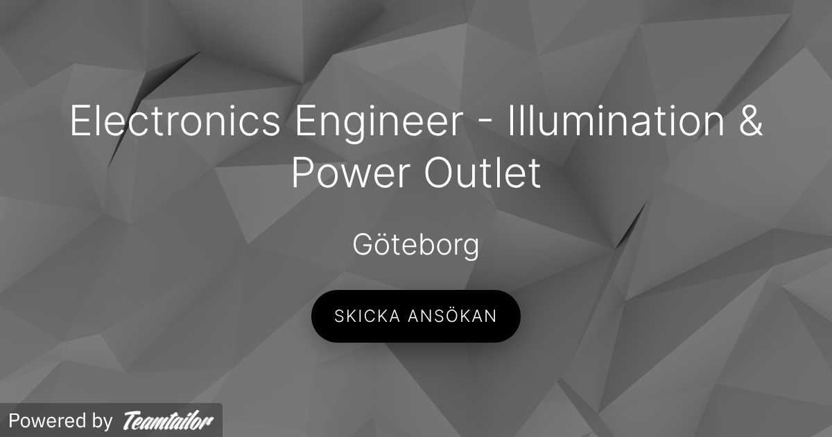 Electronics Engineer - Illumination & Power Outlet - Techster Solutions