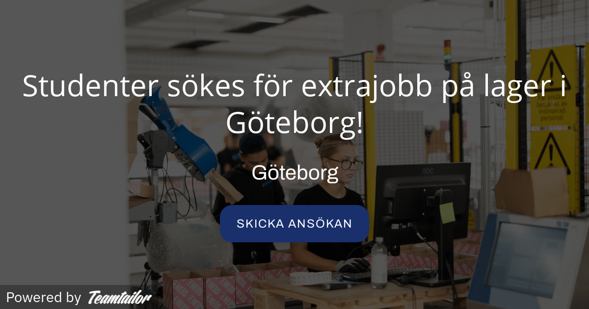 Studenter sökes för extrajobb på lager i Göteborg! - Simplex Bemanning AB