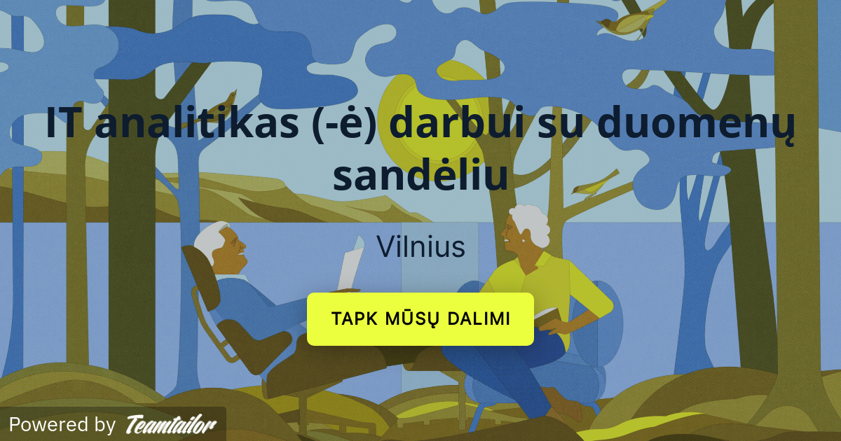 IT analitikas (-ė) darbui su duomenų sandėliu - AB Artea bankas