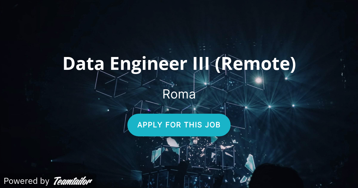 Data Engineer III (Remote) - Agile Lab