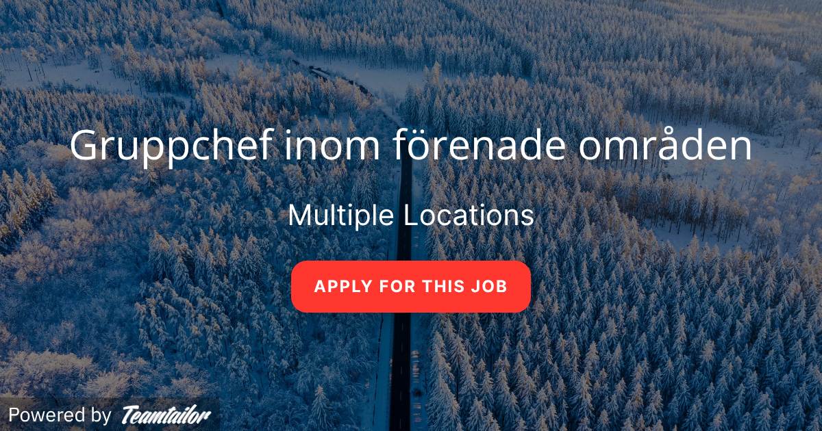 Gruppchef inom förenade områden - WSP Sverige