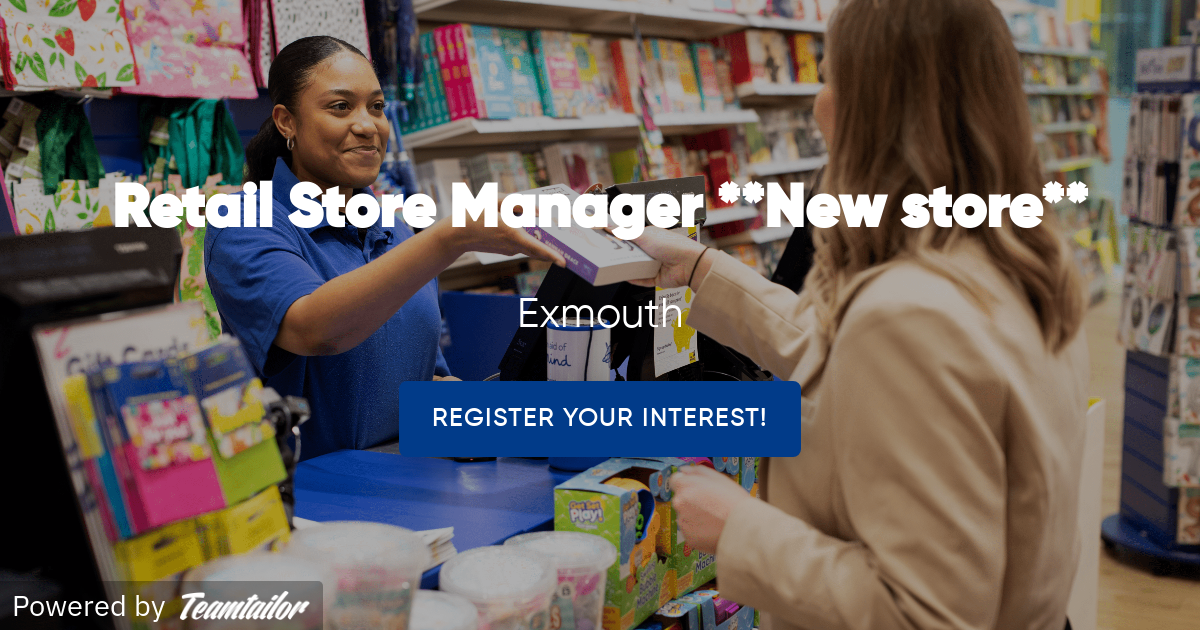 Retail Store Manager **New store opening!** - The Works