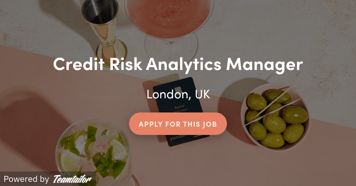 Credit Risk Analytics Manager - Yonder