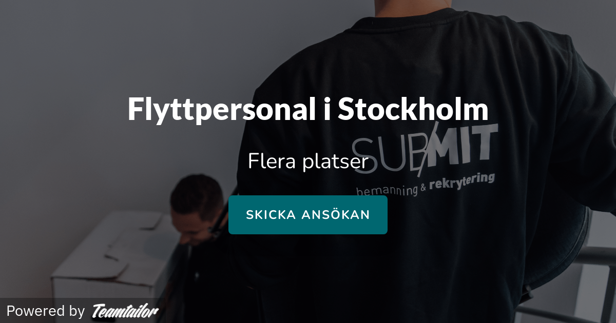 Flyttpersonal i Stockholm - Submit Bemanning