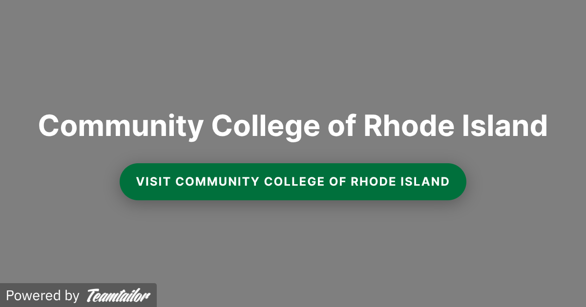 Jobs at CCRI - Community College of Rhode Island
