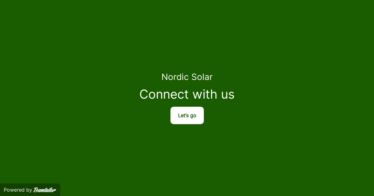 Nordic Solar – Connect