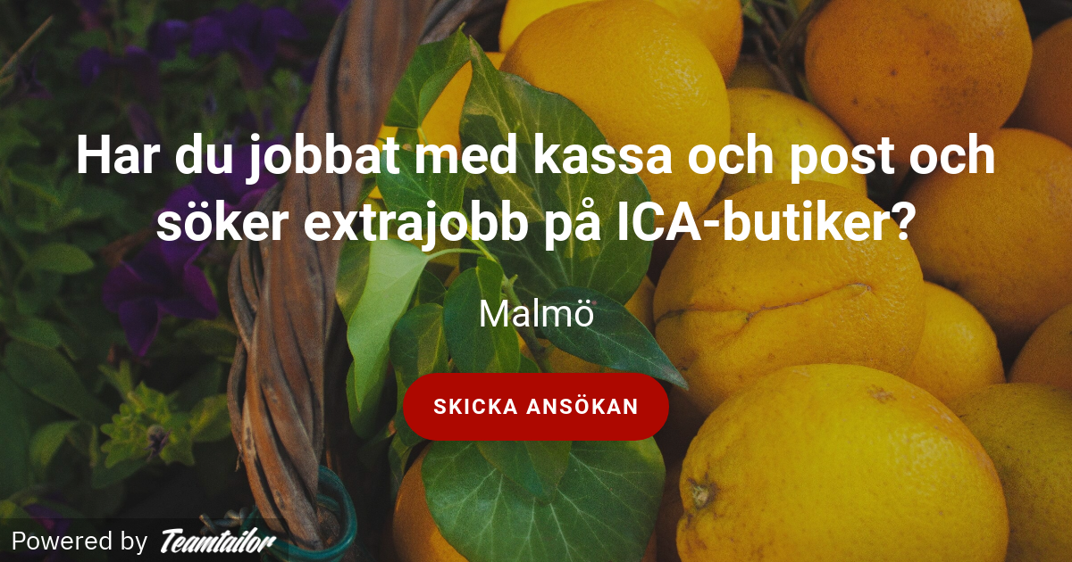 Har du jobbat med kassa och post och söker extrajobb på ICA-butiker ...